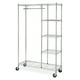 Whitmor 4-Shelf Rolling Garment Rack, Metal, Chrome - Walmart.com