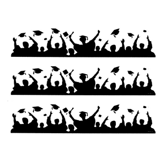 Graduation Hat Border Clip Art