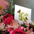 3drose, Monogram Initial K in Leafy Green and Yellow with Butterflies ...