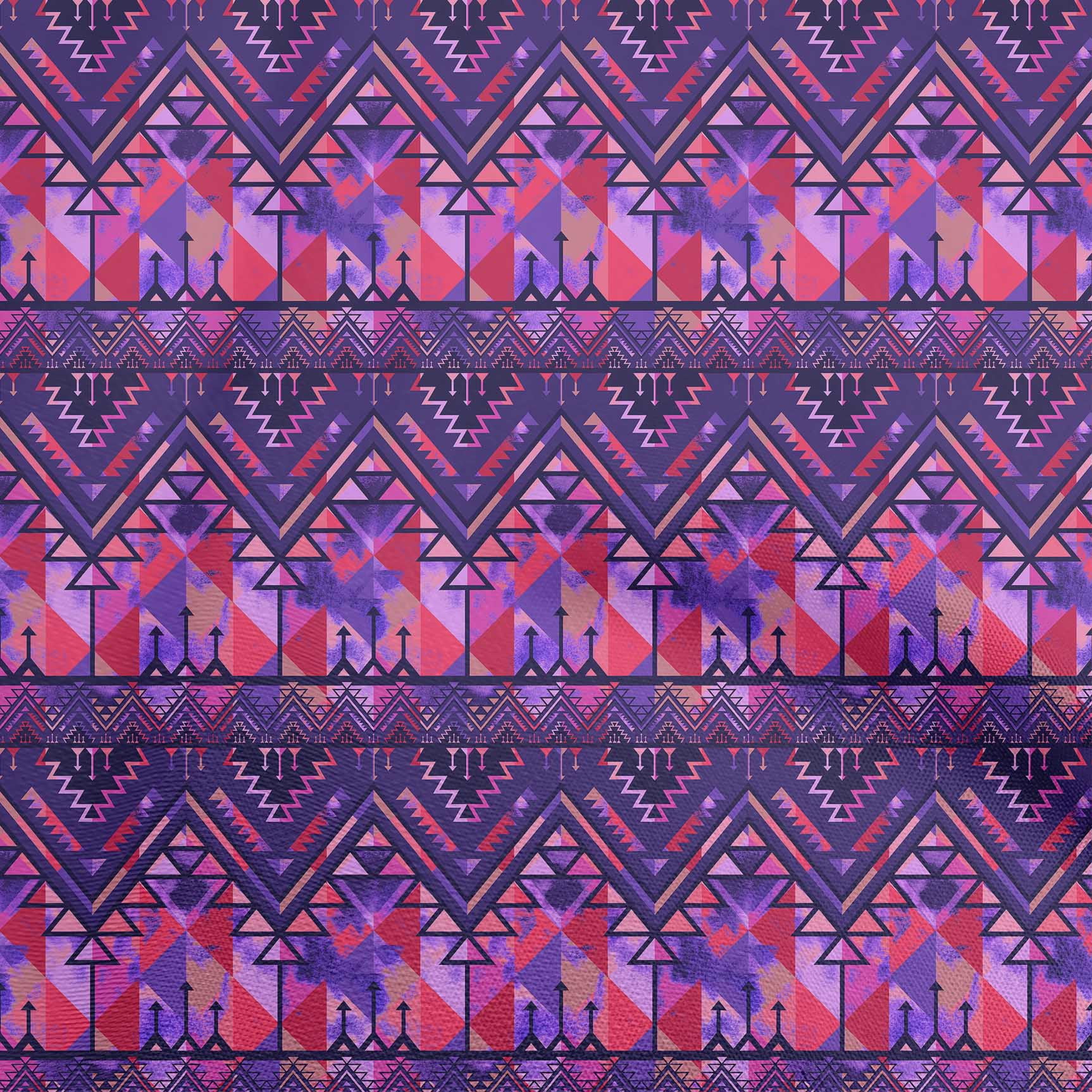 oneOone Velvet Purple Fabric African Aztech Sewing Material Print ...
