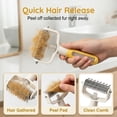 Dual-Sided Pet Grooming Comb, 2-in-1 Deshedding & Dematting Brush with ...