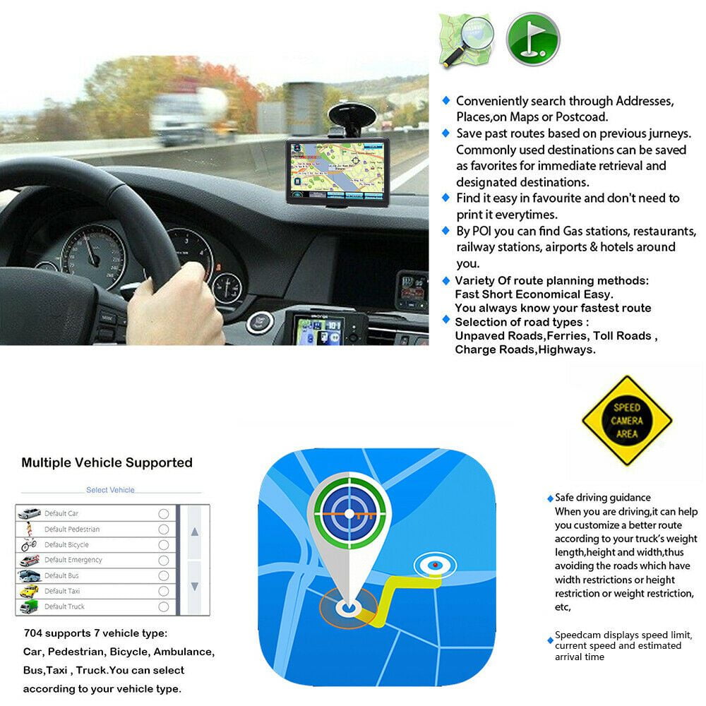 Buy GPS Navigation for Car Truck: Latest 2022 Map Touchscreen 7 Inch 8G ...