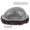 Toupee for Men 0.03mm HD Poly Thin Skin Natural Hairline Human Hair ...