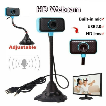 USB 2.0 Clip-On Adjustable Laptop Desktop Camera WebCam Recording Web ...