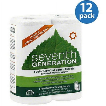 Seventh Generation Strong 2-Ply Recycled Paper Towels, White, 6 Roll ...