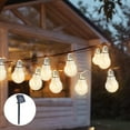 hengsof Solar String Lights, 20 LED Solar Cafe Patio Lights, Porch ...