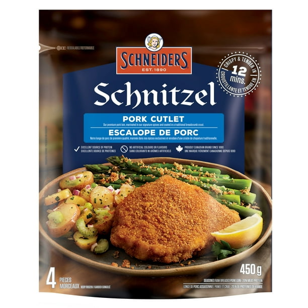 Schneiders Frozen Pork Schnitzel Cutlets, 450 g - Walmart.ca