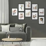 Sheffield Home 9 Piece Gallery Wall Frame Set, 11x14 in. Matted to 8x10 ...