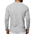 Antinious Men Solid Stand Collar Button Long Sleeve Loose Casual T ...