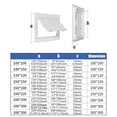 Ciwanning ABS Access Door Wall Ceiling White Hatches Cover Access Panel ...