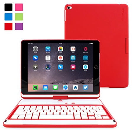 iPad Air and New iPad 2017 9.7" Keyboard, Snugg [Red] Wireless ...