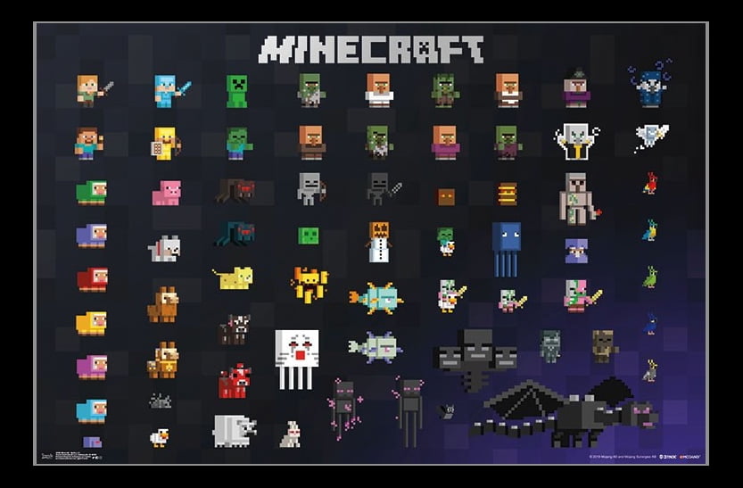 Minecraft - Sprites 2.0 Poster Print (34 x 22) - Walmart.com