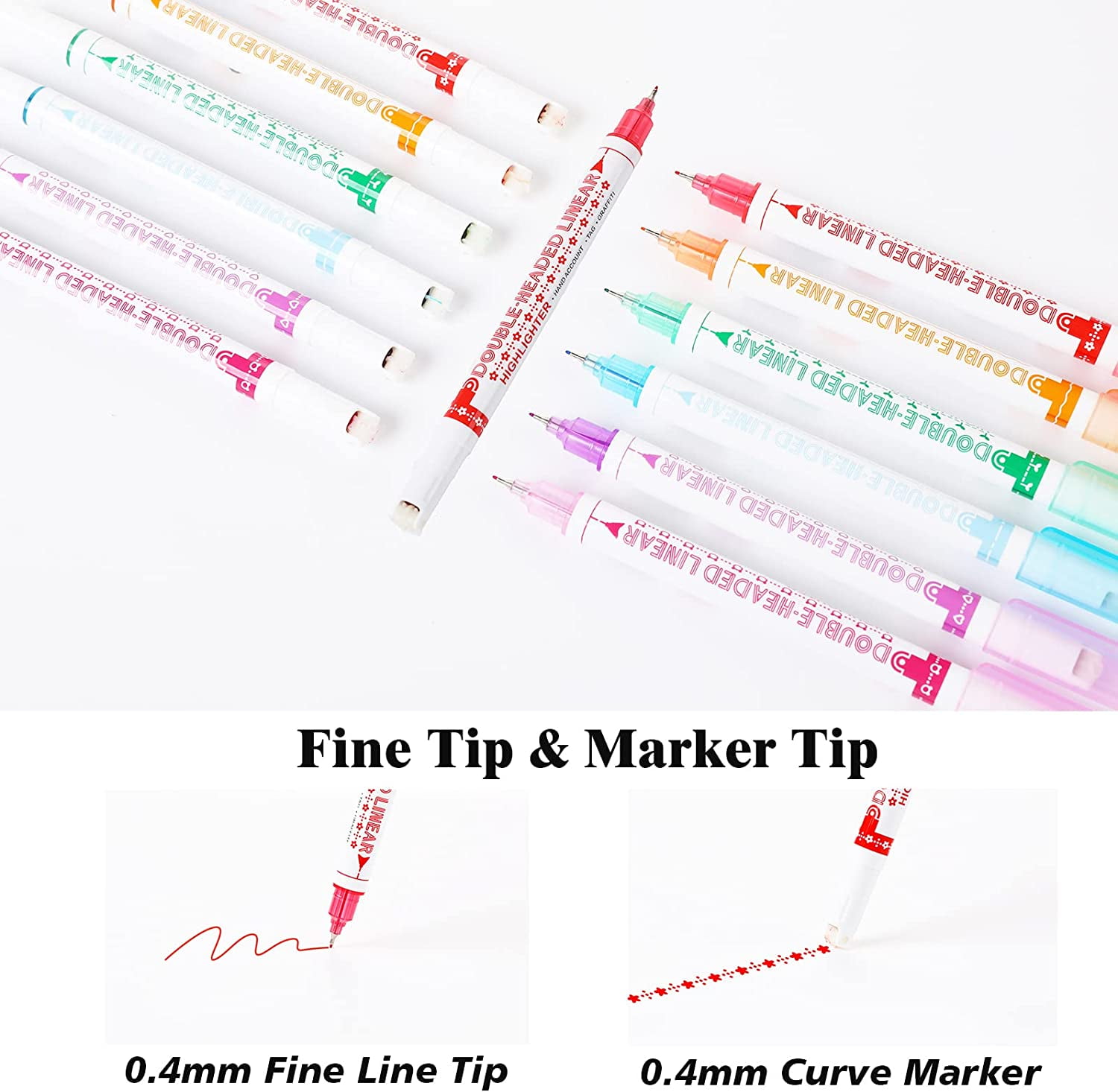 Buy Curve Highlighter Pen Set,Dual Tip Curve Pens Highlighters ...