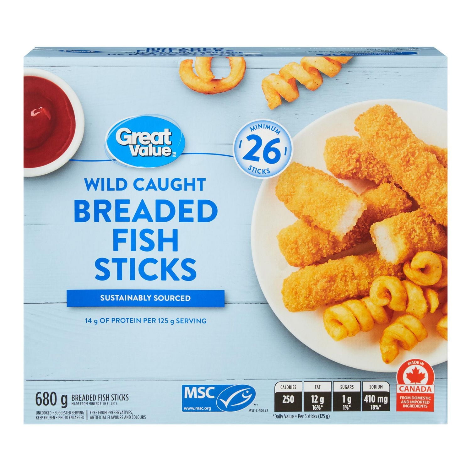 Click here for Great Value Breaded Fish Sticks 680 G prices