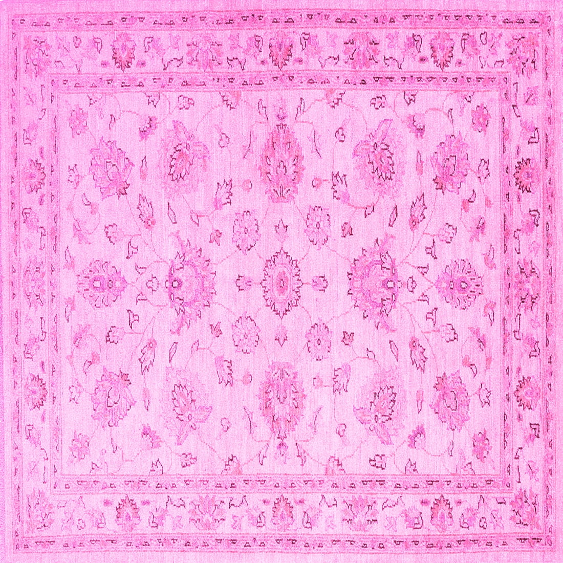 Ahgly Company Indoor Square Persian Pink Traditional Area Rugs, 6 ...