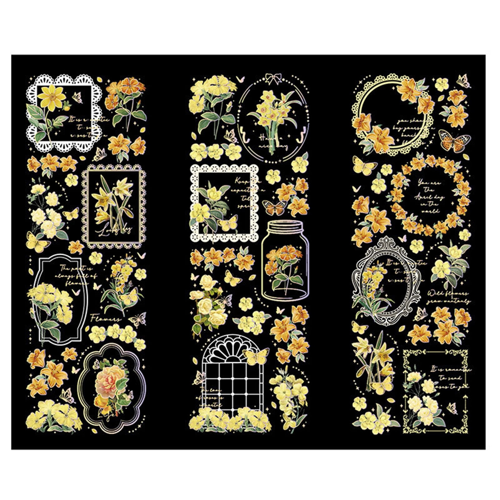 Rich Patterns Stationery Sticker Set- 2 Packs, Self-adhesive, Clear ...