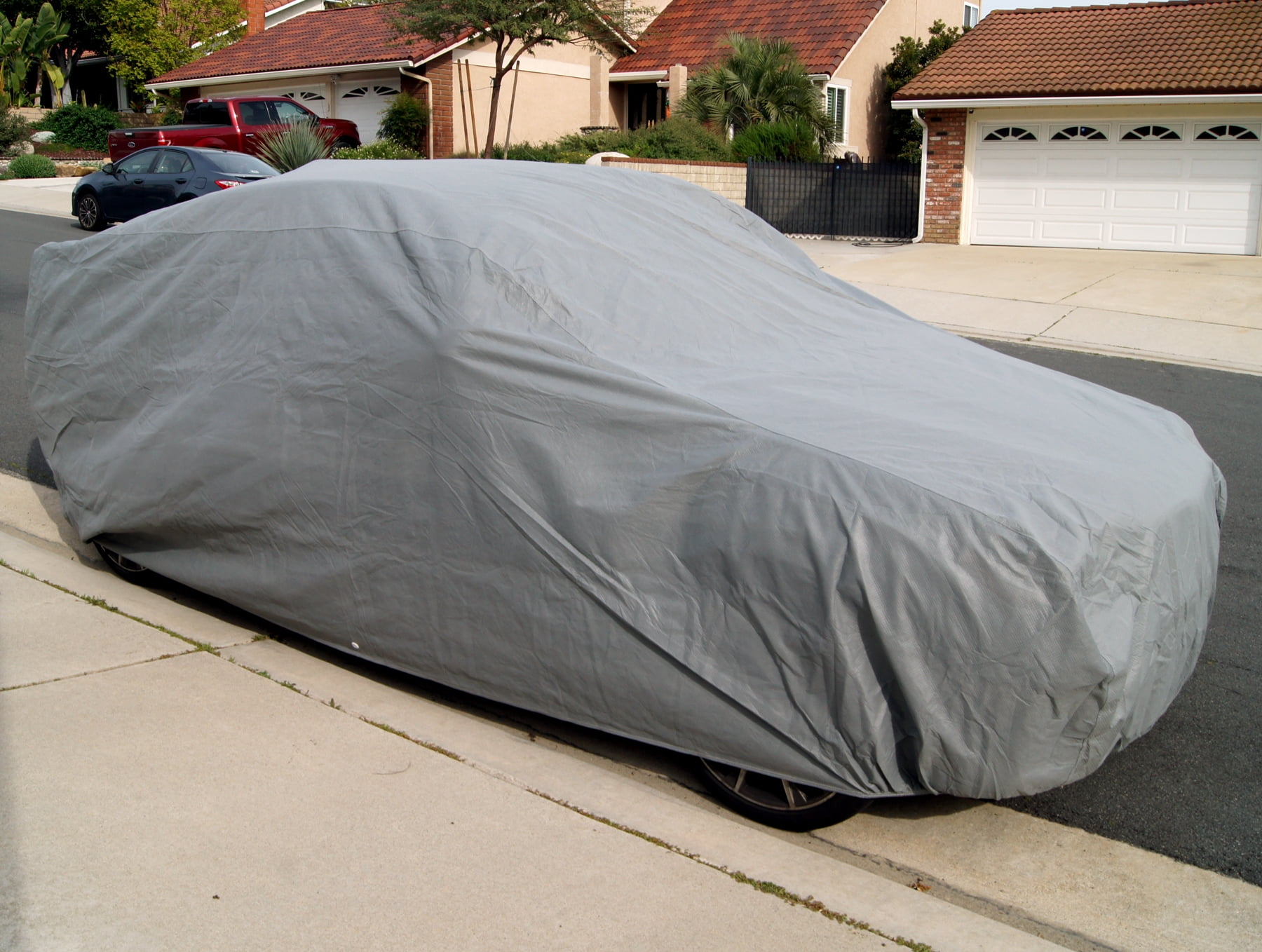 Tuningpros CC-U5 Multiple Layers Non-Woven Fabric Car Cover Waterproof ...