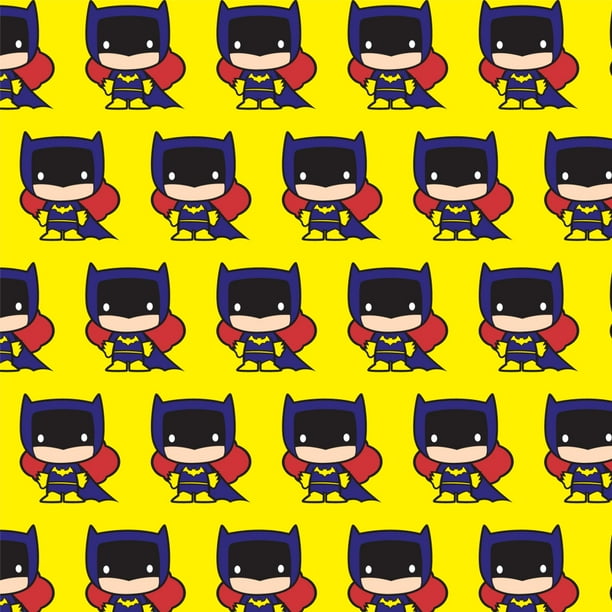 Batman Batgirl Cute Chibi Character Premium Roll Gift Wrap Wrapping ...