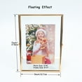AhaGo 5x7 Gold Floating Picture Frame, for Photo 4x6, 3.5x5, 2x3 ...