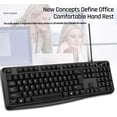 Wired Computer Keyboard, Plug Play USB, Large Number Pad, LED Indicators，Ergonomic, Foldable ...
