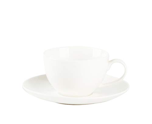 HomeVss, Bone China Coupe Shape, Elegance White Royal 12pc Coffee Set ...
