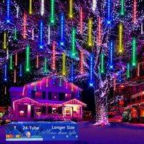 Outdoor Christmas Meteor Shower Falling Star Lights - 16 Inch, 8 Tubes ...
