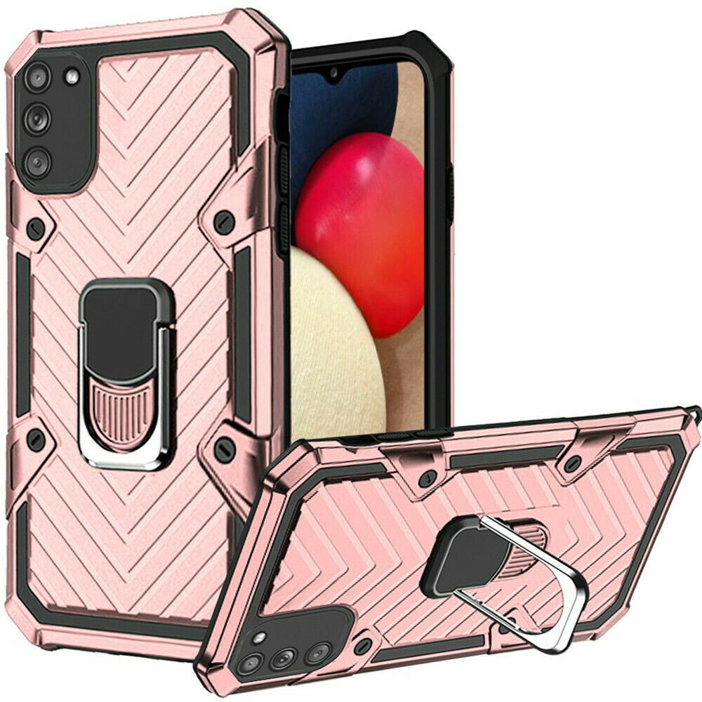 Kaleidio Case For Samsung Galaxy A02s 5G [Victory Hybrid] 2-Piece Shockproof [Ring Stand] Impact ...