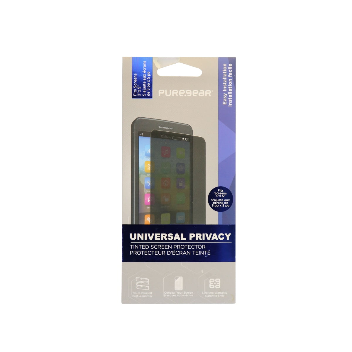 PureGear Universal Privacy Tinted Screen Protector for 3x5 Inch ...