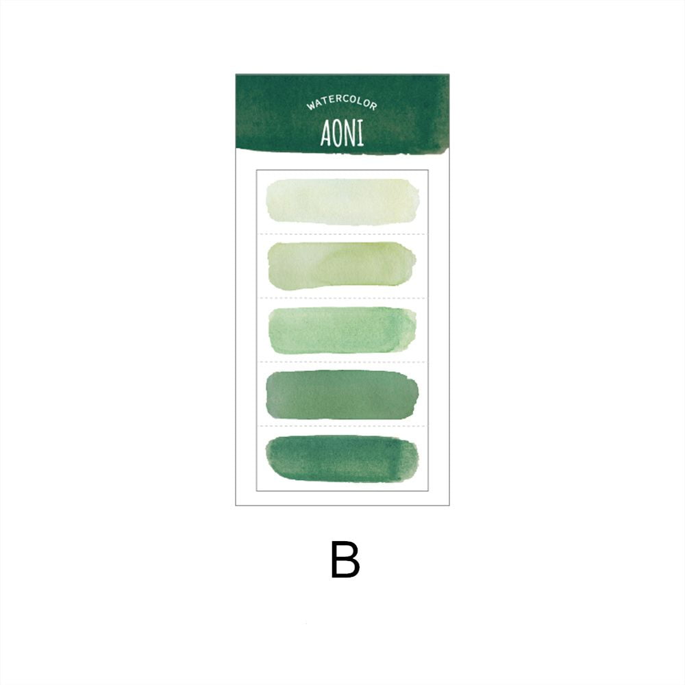 20 Sheets Watercolor Stationery Tearable Bookmarks Sticky Note Notepad ...