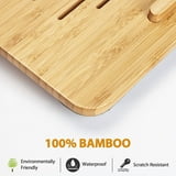 Miroddi Ergonomic Bamboo Laptop Stand with Cushion for 13-17” Macbook ...