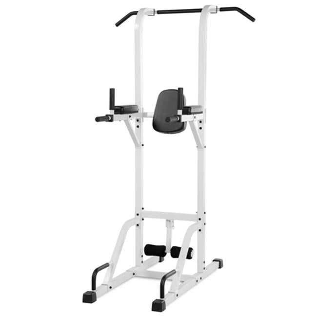 VKR Vertical Knee Raise with Dip & Pull Up Station Power Tower, White ...