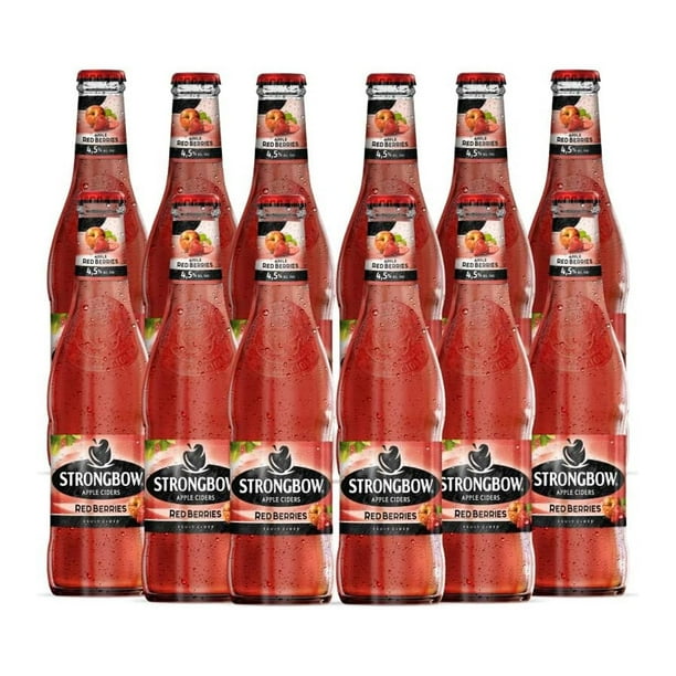 Pack de 12 Bebida alcohólica Strongbow Apple Ciders Red Berries 330 ml ...