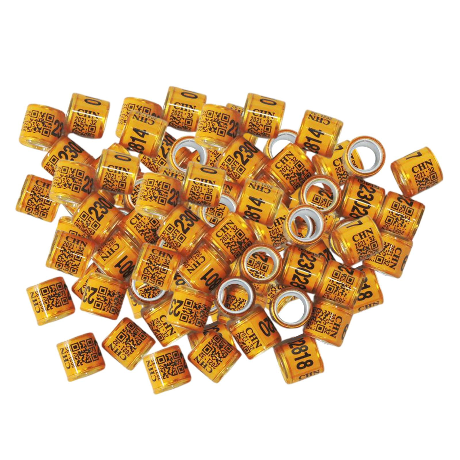 100pcs 8mm Bird Leg Rings Dove Leg Bands for Racing Finch Canary ...