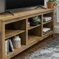 Woven Paths Open Storage TV Stand for TVs up to 80", Barnwood - Walmart.com
