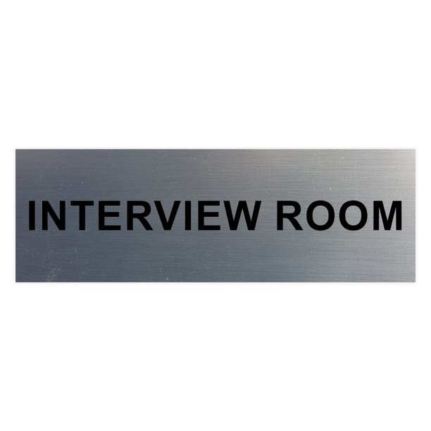 Basic Interview Room Sign (Brushed Silver) - Small - Walmart.com