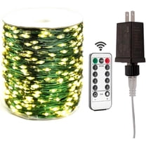 RESNICE Green Wire Fairy Lights Plug in 400FT High Bright 1200 LED ...