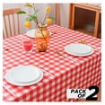 2 Pack Vinyl Picnic Table Cover 60x84 Inch-Flannel Backed Rectangle ...