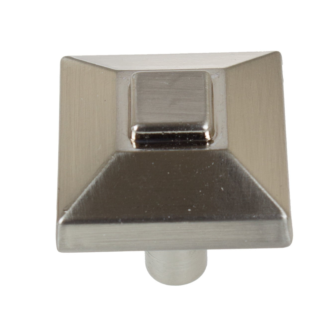 GlideRite 7/8 Inch Classic Square Pyramid Cabinet Knob, Satin Nickel ...