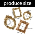 12PCS Elegant Resin Small Antique Photo Frame Oval Rectangular For Home ...