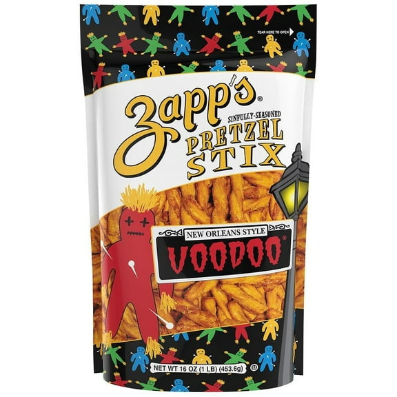Zapp's Crispy Hot Spicy Voodoo Pretzel Stix, New Orleans Style, 16 oz ...
