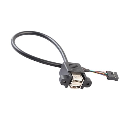 Dual USB Port Female to 9Pin Header Cable Connector and Screw | Walmart ...