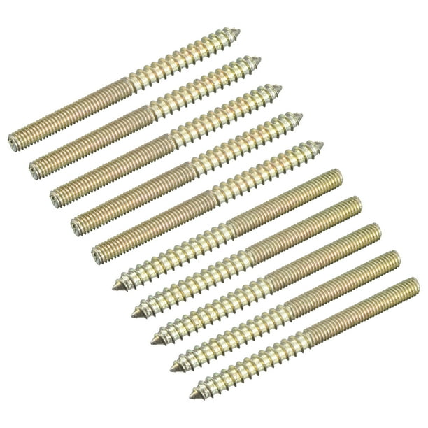 M6x80mm Hanger Bolts, 24 Pack Double Ended Thread Dowel Screws ...