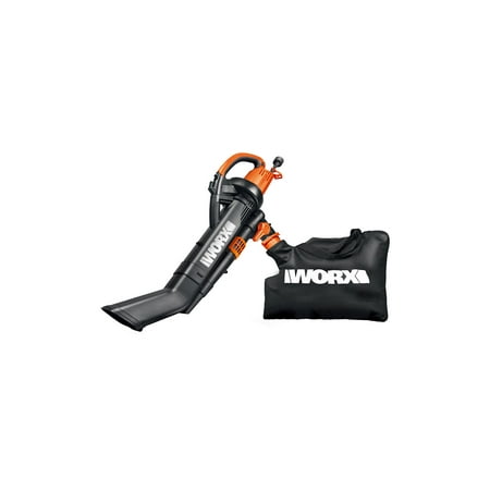 WORX WG509 TRIVAC 12 Amp 3-in-One Blower/Mulcher/Vacuum with Metal ...