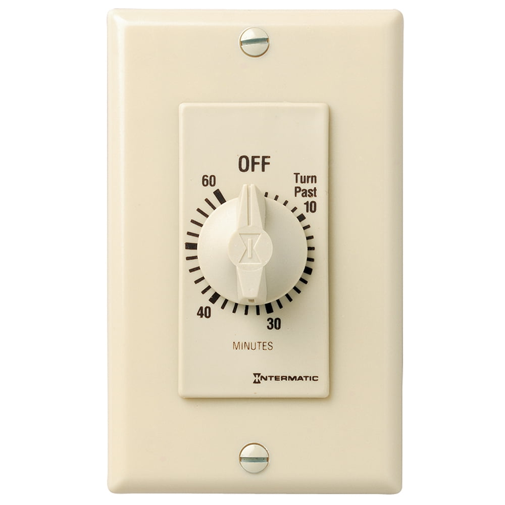 Intermatic FD60MC 60-Minute Spring-Loaded In-Wall Countdown Timer ...