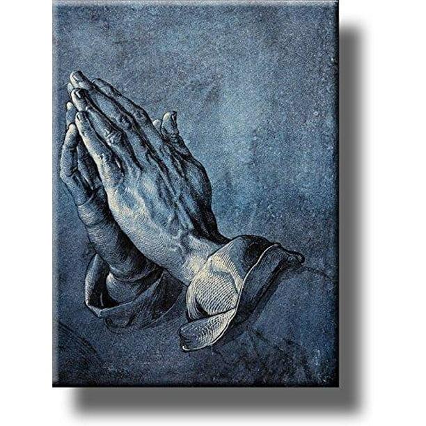 Praying Hands Picture on Stretched Canvas, Wall Art Decor, Ready to ...