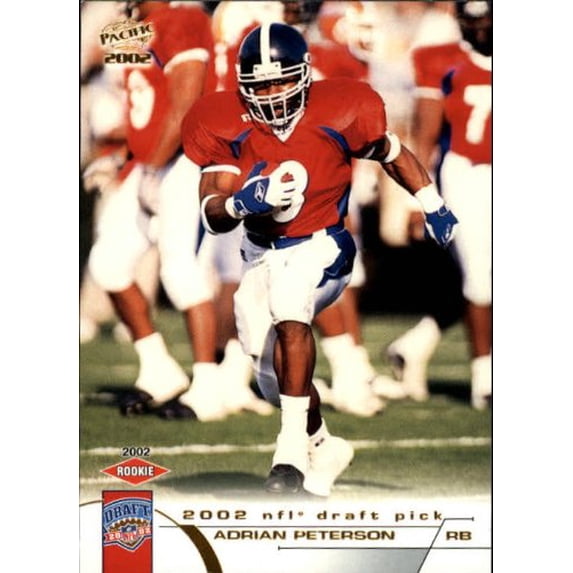 2002 Pacific #466 Adrian Peterson RC NFL Football Trading Card ...