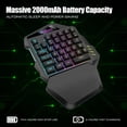 One-Handed Gaming Keyboard, RGB Backlit Ergonomic Mechanical Keypad ...