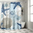ARISTURING Starfish Sea Urchin Waterproof Shower Curtain for Home ...