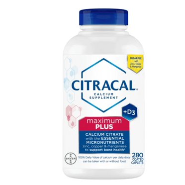 Citracal Maximum Plus Calcium Citrate Caplets with D3 (280 Count ...