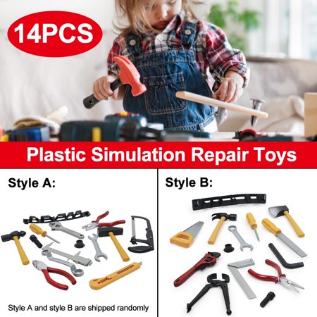 14PCS Kids Simulation Plastic Repair Tools Set Kids Puzzle Educational ...